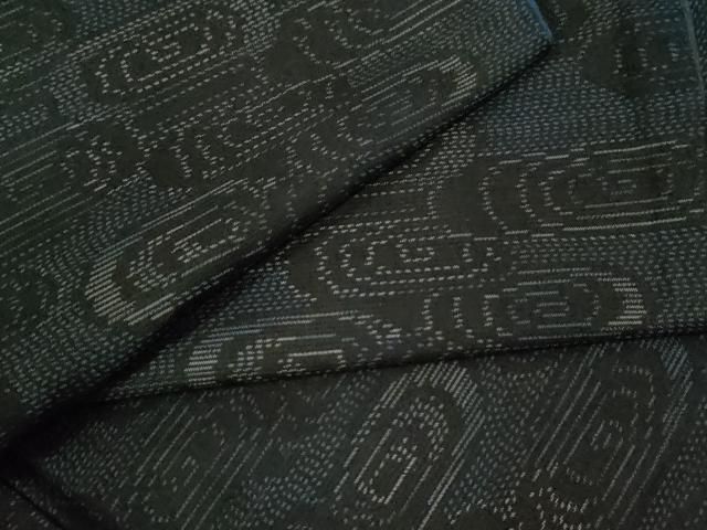 平和屋着物●本場大島紬　流水文　正絹　逸品　CAAU2490yc