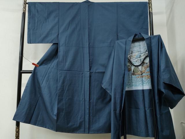 平和屋着物●男性　本場大島紬　アンサンブル　150亀甲　総詰め　正絹　逸品　未使用　CAAU2491yc