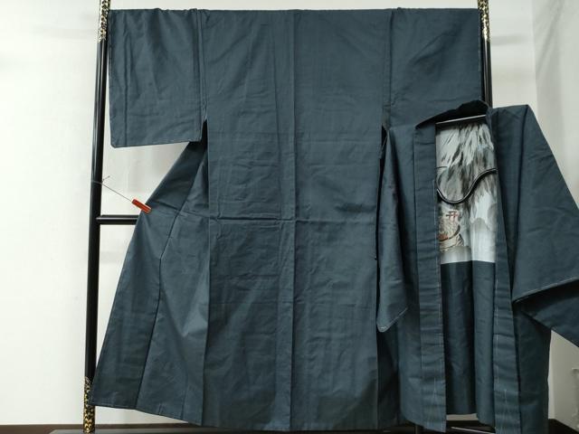 平和屋着物●男性　紬　アンサンブル　100亀甲　総詰め　正絹　逸品　未使用　CAAU2494yc