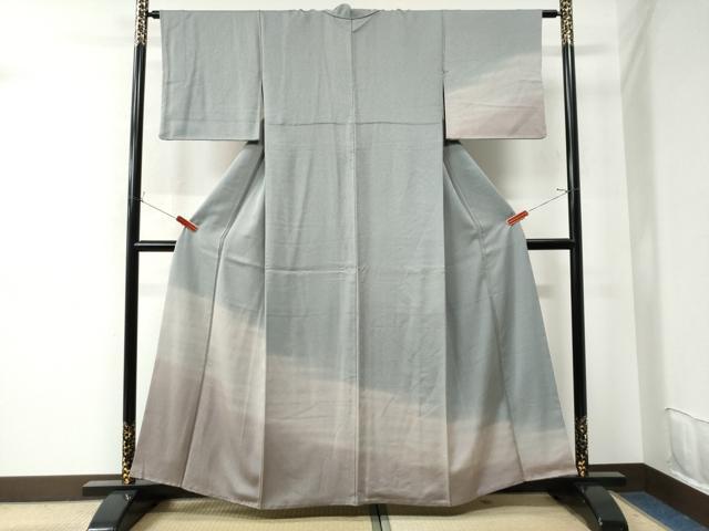 平和屋着物●訪問着　江戸小紋　霞文　鮫小紋柄　暈し染め　正絹　逸品　CAAU2499yc