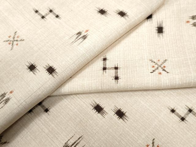 平和屋着物●上質な紬　琉球絣文様　正絹　逸品　CAAU2553yc