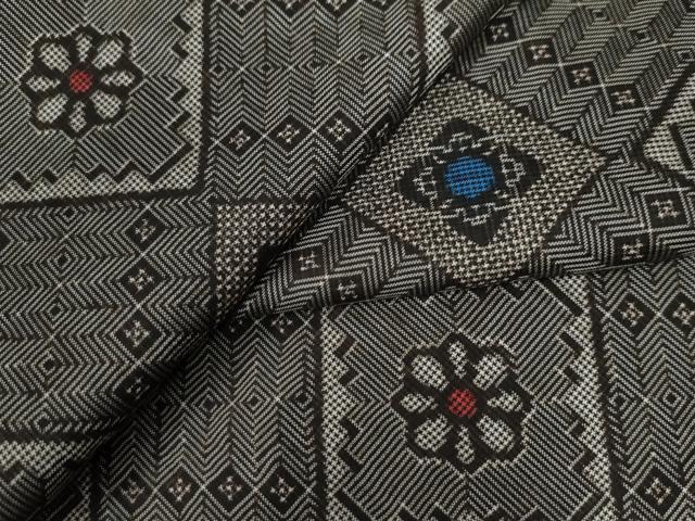 平和屋着物●本場大島紬　龍郷絣　正絹　逸品　CAAU2570yc