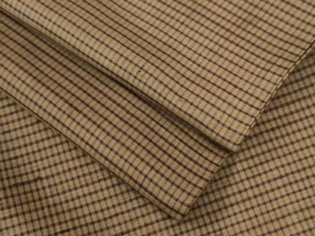 平和屋着物●男性　紬　格子柄　正絹　逸品　未使用　CAAU2575yc