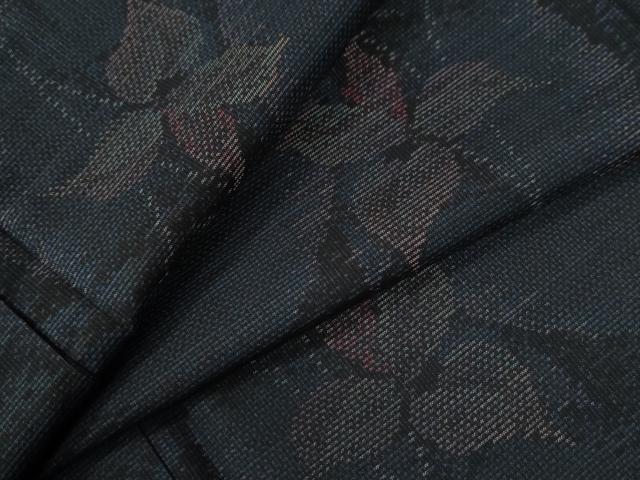 平和屋着物●本場大島紬　9マルキ　総絣　枝花文　やまと誂製　正絹　逸品　未使用　CAAU2603yc