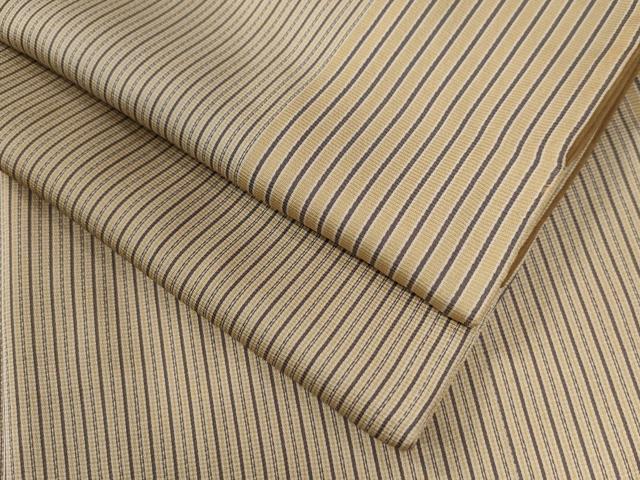 平和屋着物●上質なお召　間道　正絹　逸品　CAAU2620yc