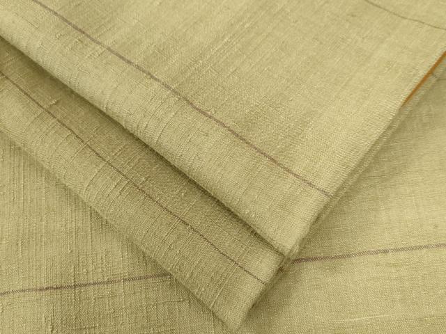 平和屋着物●本場結城紬　重要無形文化財　縞　正絹　逸品　CAAU2628yc