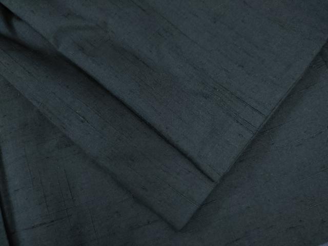 平和屋着物●男性　紬　色無地　留紺色　正絹　逸品　CAAU2705yc