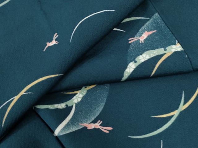 平和屋着物●上質な小紋　跳兎　雪芝文　正絹　逸品　未使用　CAAU2737yc