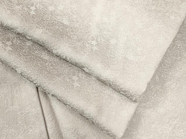 平和屋着物●上質な色無地　籬草花地紋　枯野色　正絹　逸品　CAAU2742yc