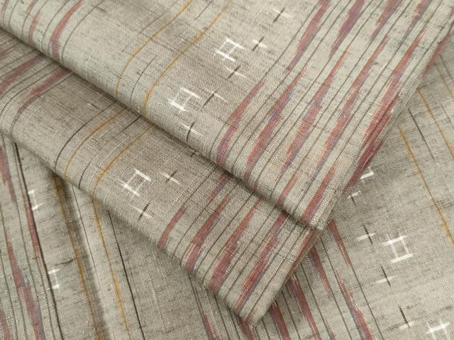 平和屋着物●上質な紬　吉祥間道　正絹　逸品　CAAU2748yc