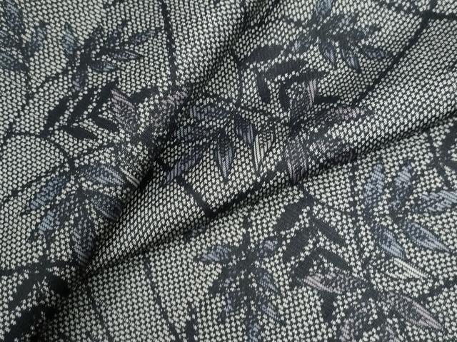 平和屋着物●上質な小紋　枝葉文　正絹　逸品　未使用　CAAU2758yc