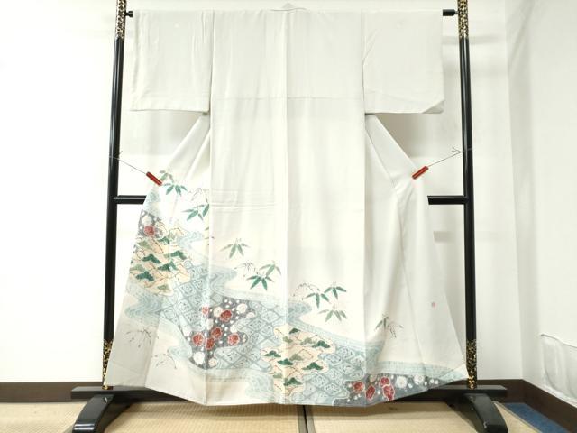 平和屋着物●京都府指定無形文化財　染色作家　小倉建亮の弟子　市瀬史郎　色留袖　辻が花　手描き　金彩　正絹　逸品　CAAU2790yc