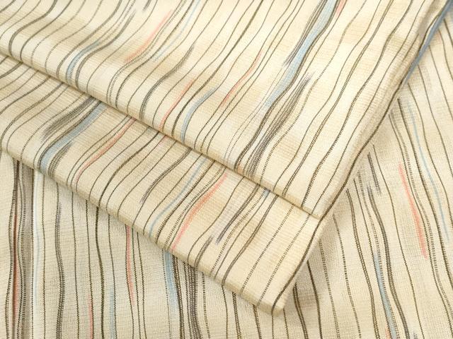 平和屋着物●上質な紬　よろけ縞　正絹　逸品　CAAU2817yc