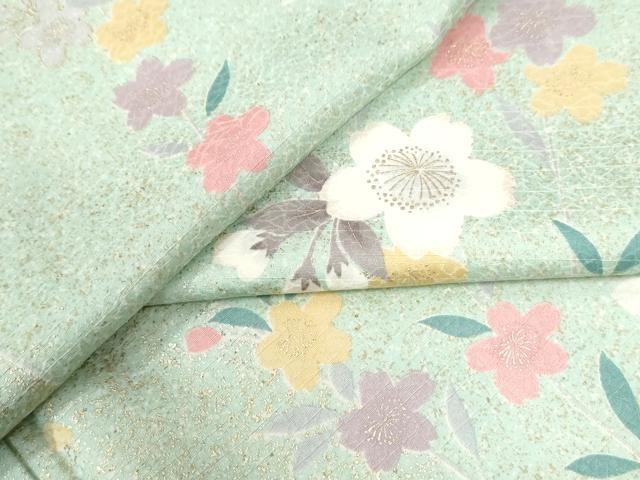 平和屋着物●上質な小紋　枝桜文　金彩　正絹　逸品　CAAU2848yc