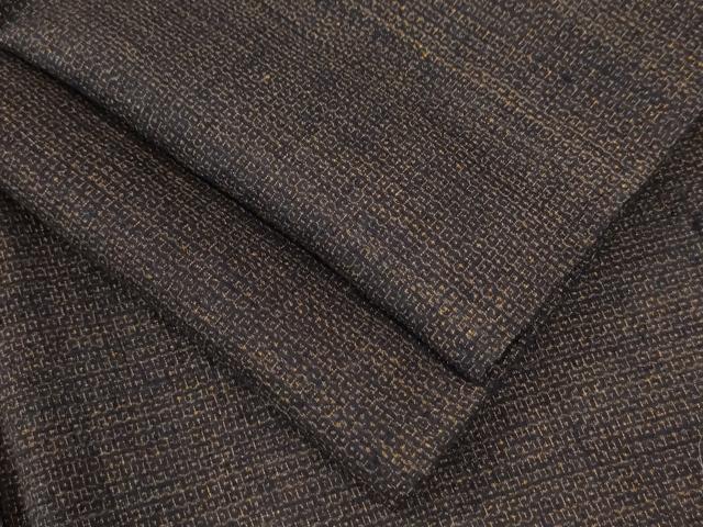 平和屋着物●男性　重要無形文化財　本場結城紬　100亀甲　正絹　逸品　CAAU2853yc