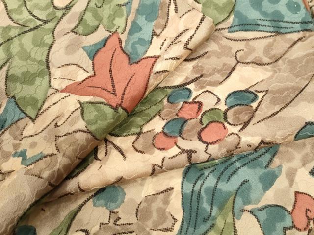 平和屋着物●上質な小紋　草花文　正絹　逸品　CAAU2887yc