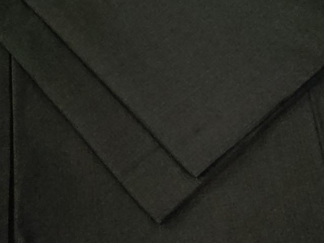 平和屋着物●男性　紬　縞　黒地　正絹　逸品　CAAU2891yc