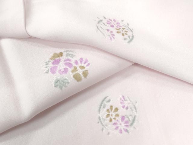 平和屋着物●長襦袢　袷　草花丸文　正絹　逸品　未使用　CAAU2934yc