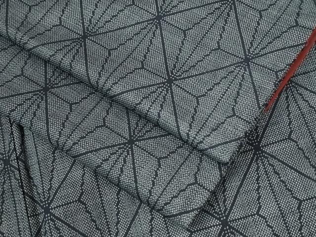 平和屋着物●本場大島紬　9マルキ　麻の葉文様　正絹　逸品　CAAU2940yc 平和屋着物○本場大島紬 9マルキ 麻の葉文様 正絹 逸品 CAAU2940yc