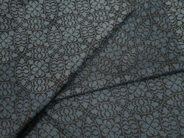 平和屋着物●本場大島紬　9マルキ　七宝花文　正絹　逸品　CAAU2947yc