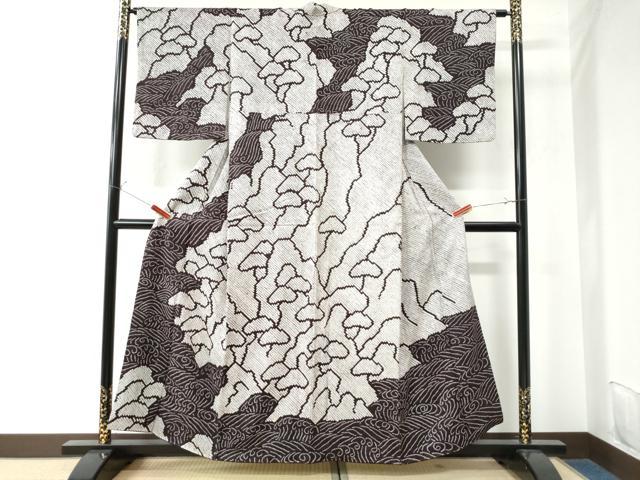 平和屋着物●訪問着　総絞り　浜松文　正絹　逸品　CAAU2959yc