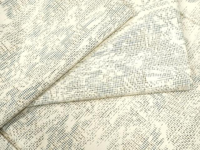 平和屋着物●上質な紬　樹林風景文　正絹　逸品　CAAU2993yc