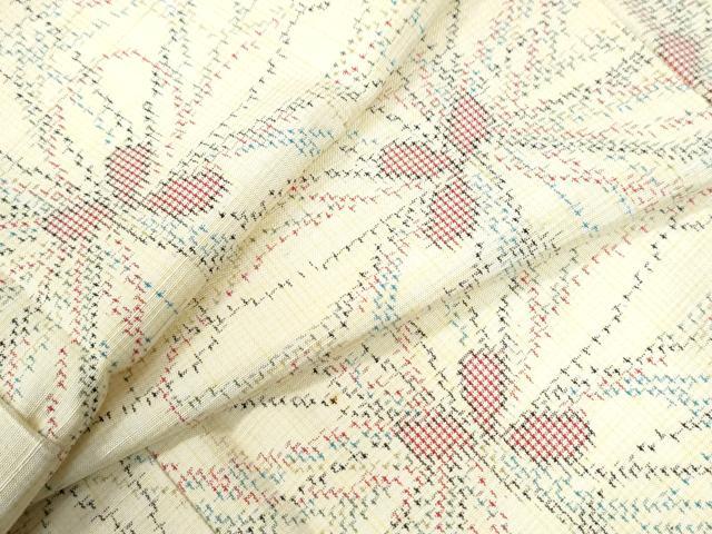 平和屋着物●上質な紬  舞花文　正絹　逸品　未使用　CAAU3026yc