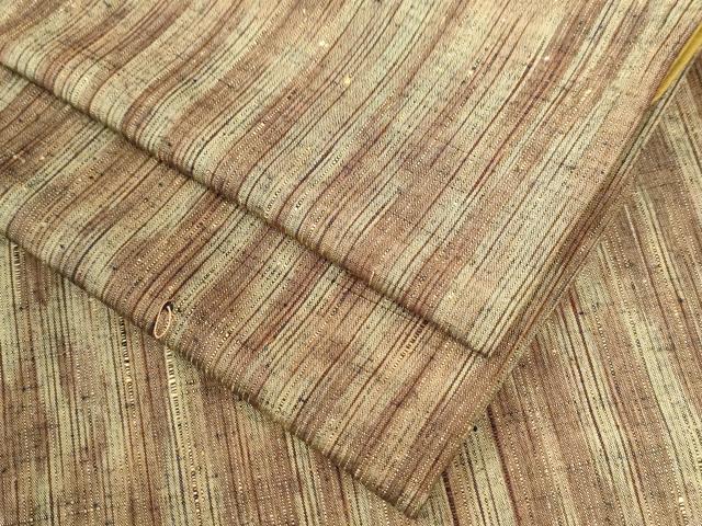 平和屋着物●上質な紬　霞文　正絹　逸品　CAAU3032yc