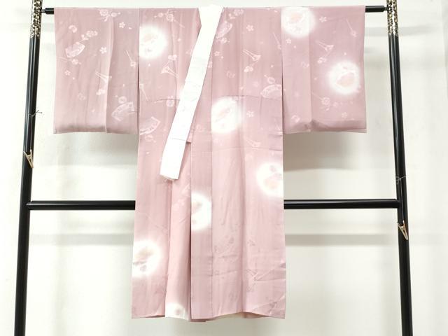 平和屋着物○長襦袢 袷 櫛 簪 蝶 舞桜 暈し染め 正絹 逸品