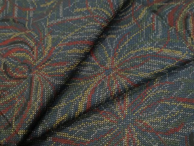 平和屋着物●本場大島紬　7マルキ　舞花尽くし　正絹　逸品　未使用　CAAU3053yc