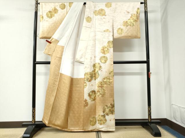 平和屋着物○訪問着 作家物 草花文 暈し染め 金彩 ますいわ