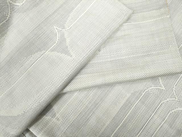 平和屋着物●本場大島紬　白大島　9マルキ　160亀甲　変わり縞　正絹　逸品　CAAU3069yc