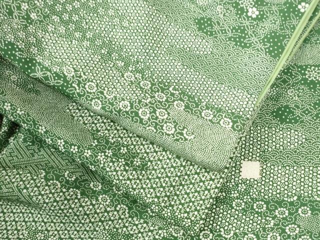 平和屋着物●江戸小紋　作家物　エ霞吉祥花唐草文　三越扱い　正絹　逸品　CAAU3113yc