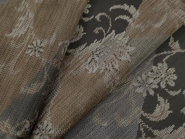 平和屋着物●本場大島紬　更紗花唐草文　正絹　逸品　CAAU3130yc