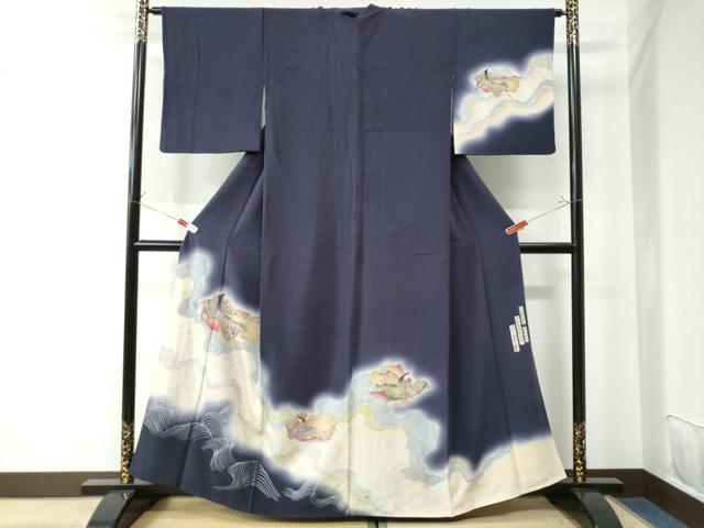 平和屋着物●友禅師・京の名工・伝統工芸士・樽本伊勢蔵　訪問着　十二単　暈し染め　金銀彩　正絹　逸品　CAAU3151yc