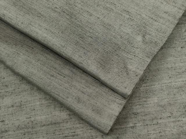 平和屋着物●男性　紬　色無地　利休色　キングサイズ　正絹　逸品　CAAU3158yc