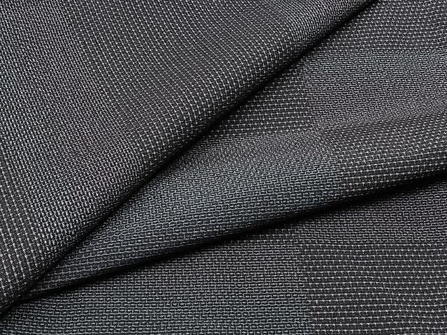 平和屋着物▽本塩沢　単衣　130亀甲　横段文　正絹　逸品　CAAU3789xi