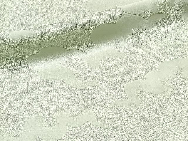 平和屋着物▽上質な色無地 単衣 雲地紋 柳鼠色 正絹