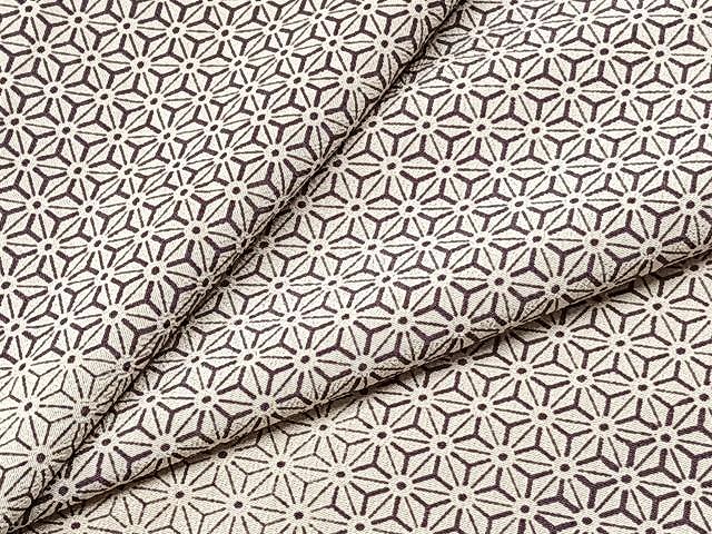 平和屋着物▽上質な小紋　単衣　切嵌麻の葉文　正絹　逸品　CAAU3803xi