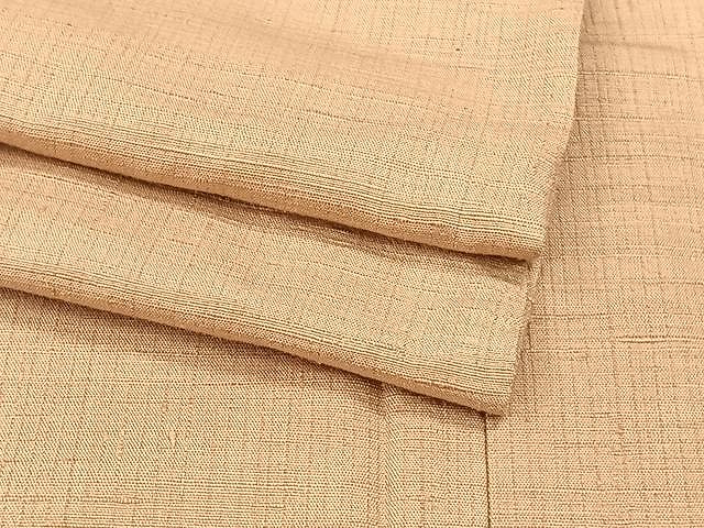 平和屋着物▽上質な紬　単衣　伽羅色　正絹　逸品　CAAU3821xi