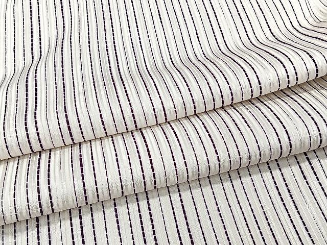 平和屋着物▽上質な小紋　単衣　縞　正絹　逸品　CAAU3845xi