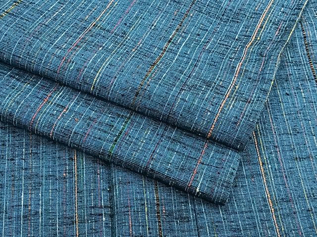 平和屋着物▽上質な紬　単衣　霞文　正絹　逸品　CAAU3853xi