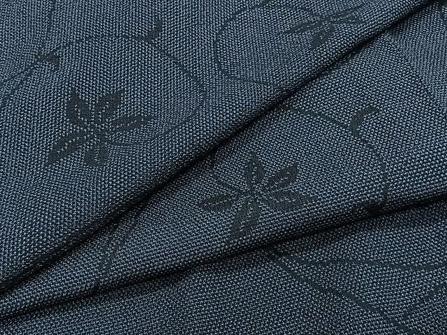 平和屋着物▽本塩沢　単衣　唐草文　正絹　逸品　CAAU3884xi