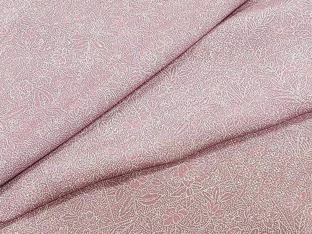 平和屋着物▽上質な小紋　単衣　更紗花唐草文　正絹　逸品　CAAU3921xi