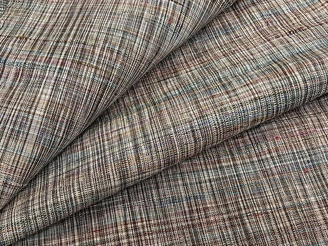 平和屋着物▽上質な紬　単衣　霞文　正絹　逸品　CAAU3932xi