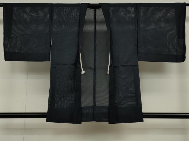 平和屋着物▽羽織　スリーシーズン　春夏秋　塵除け　紗　藍鉄色　洗える着物　CAAU4773ut