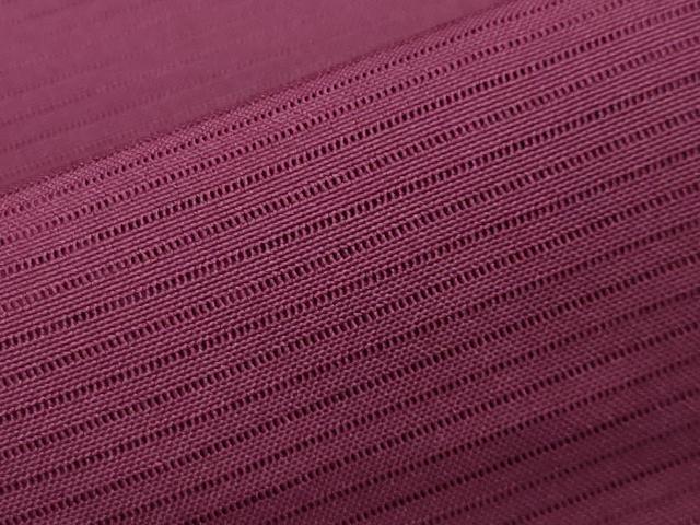 平和屋着物＊夏物　色無地　絽　堅牢染　暗紅色　反端付き　正絹　逸品　CAAU8941gh