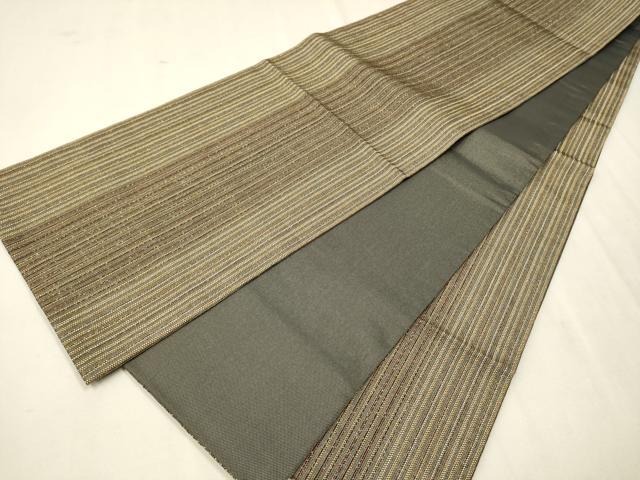 平和屋着物●全通柄袋帯　間道　金通し地　やまと誂製　正絹　逸品　CAAU9579hy