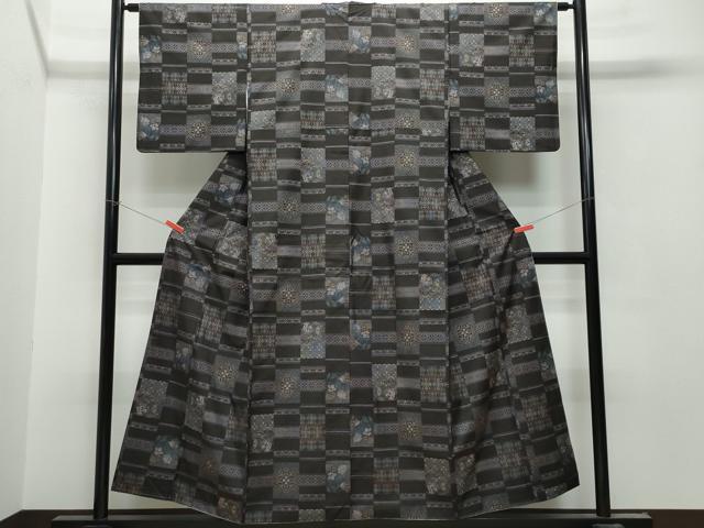 平和屋着物○上質な紬 変わり縞 正絹 逸品 AAAV7158zg