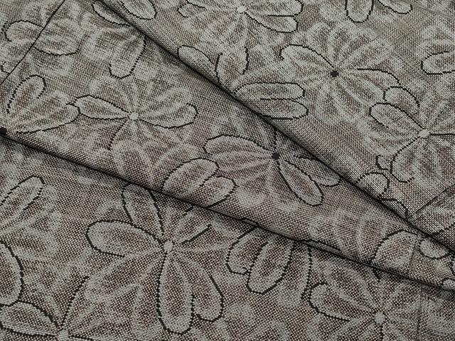 平和屋着物●本場大島紬　9マルキ　舞花文　正絹　逸品　CAAU9624vf